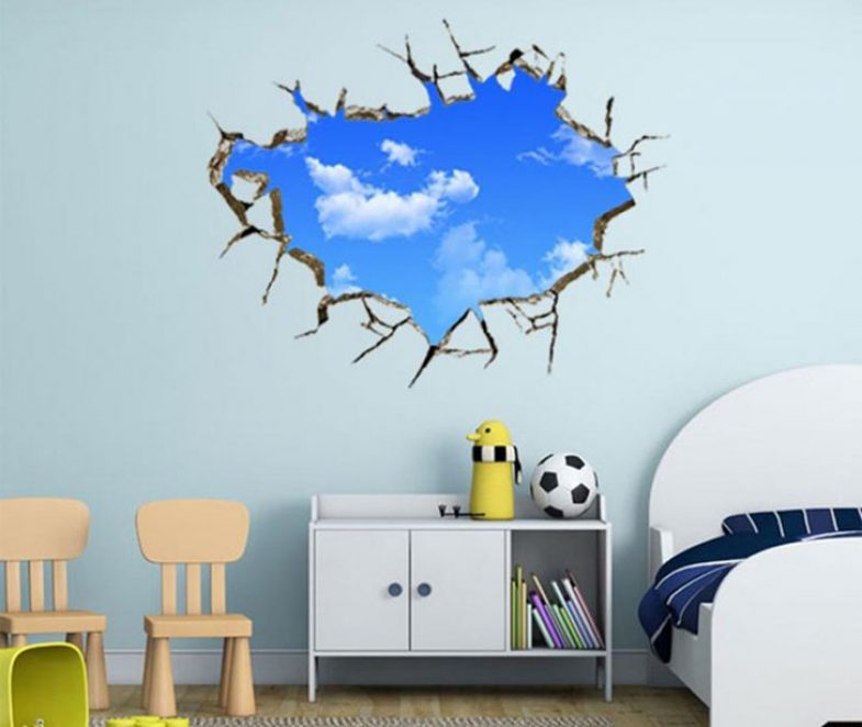 46 Coolest 3D Wall Decals & Stickers For Bedrooms