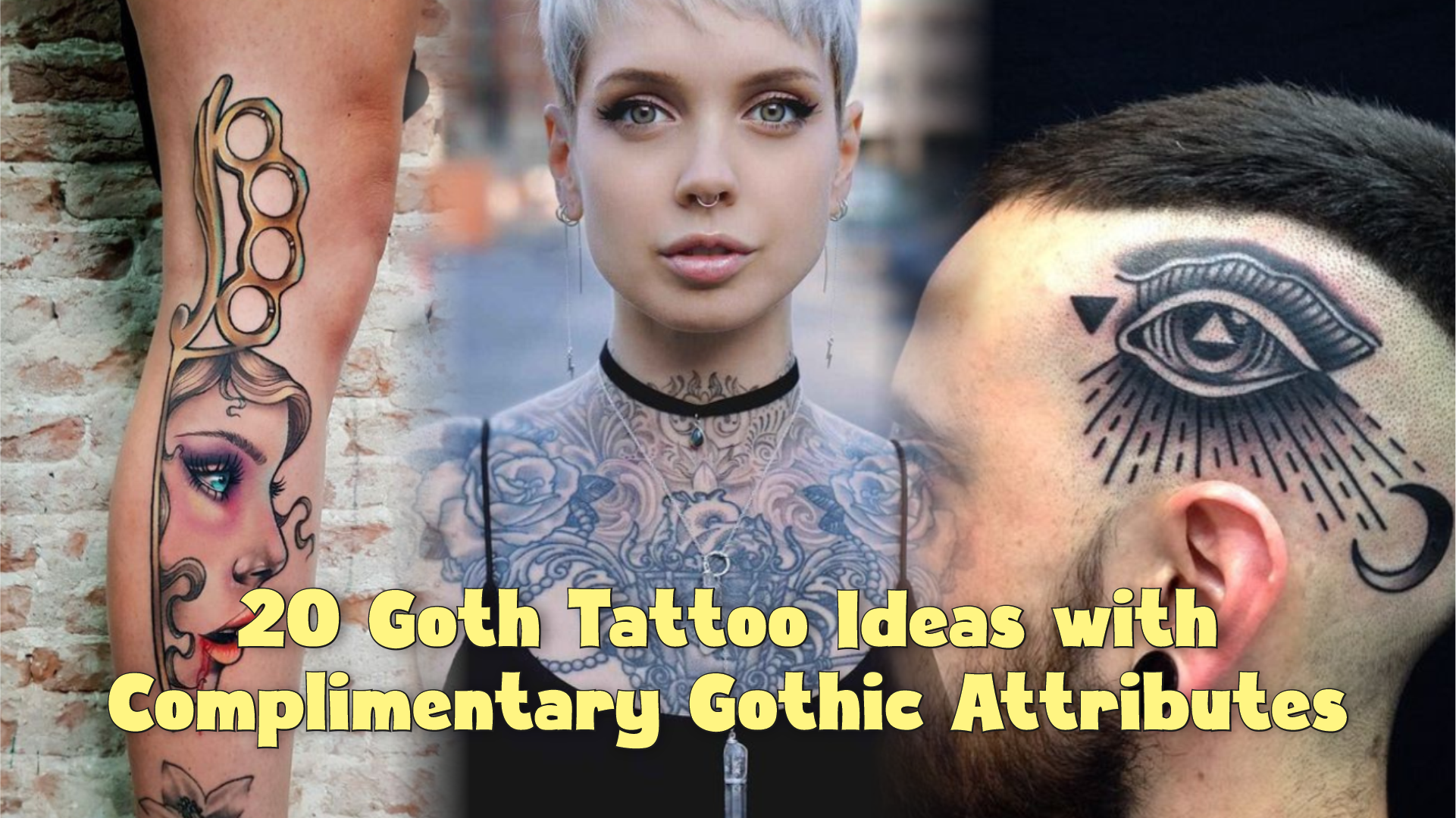25 Goth Tattoo Ideas with Complimentary Gothic Attributes