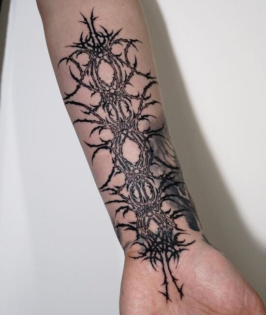 25 Futuristic Cyber Sigilism Tattoos Design Ideas