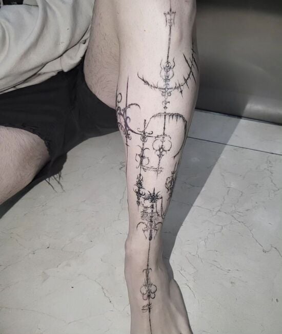 25 Futuristic Cyber Sigilism Tattoos Design Ideas