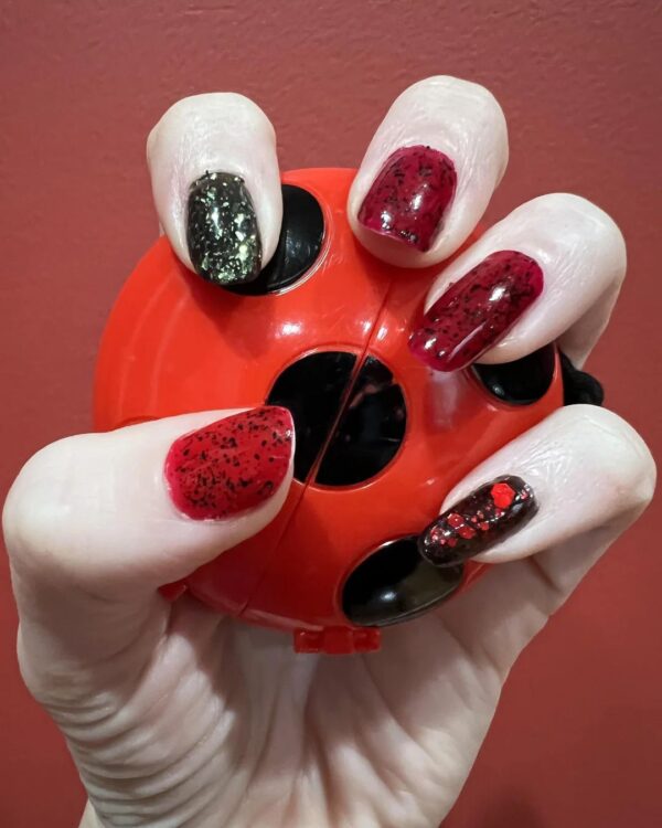 From Simple Dots to 3D Bugs: Ladybug Nail Art That Pops lady bug nails